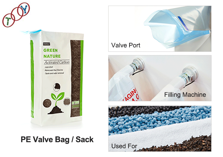 LDPE Valve Bags for 25kg ready-mix coating